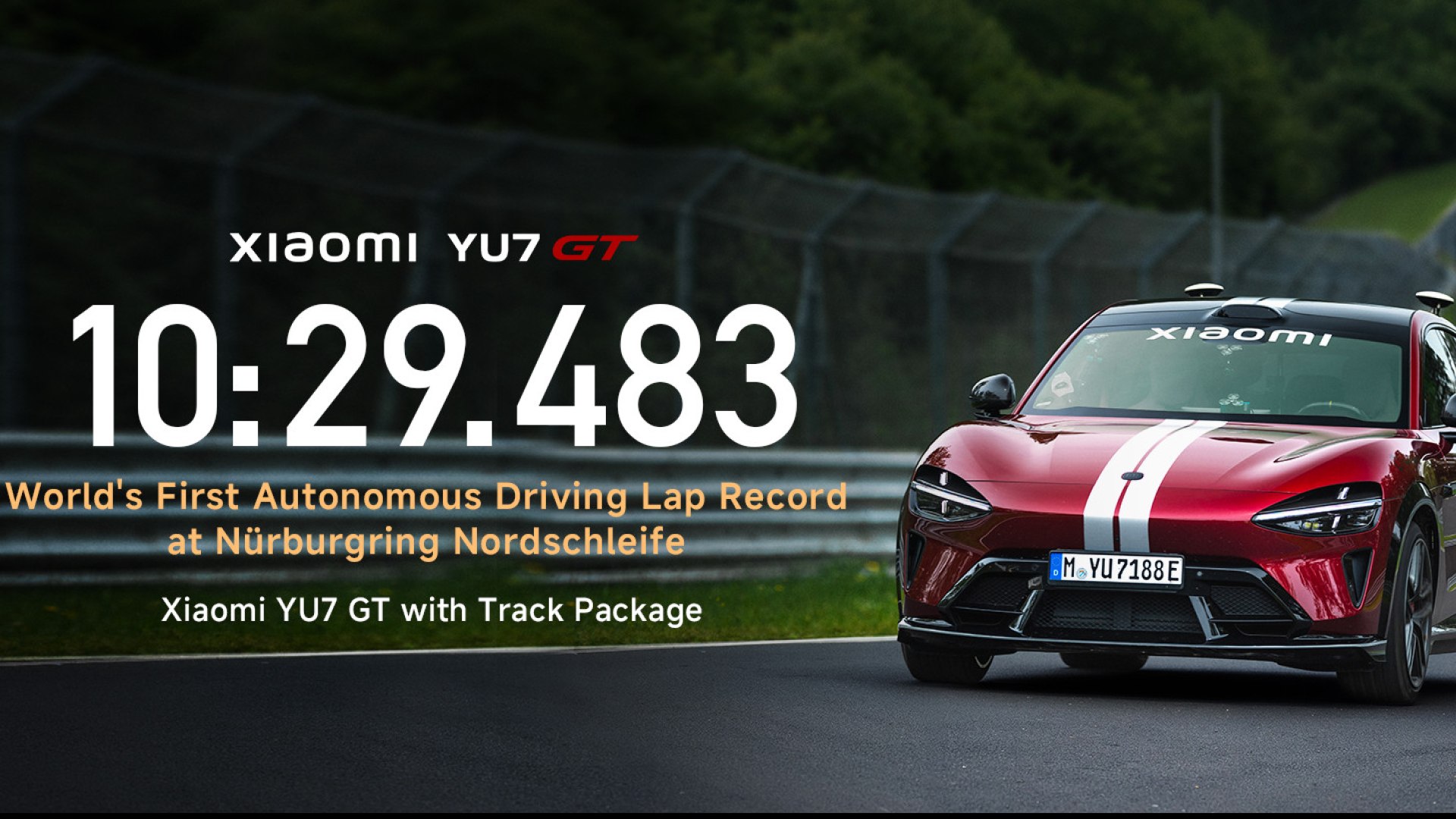 Xiaomi YU7 GT: il video del giro al Nurburgring senza pilota.
